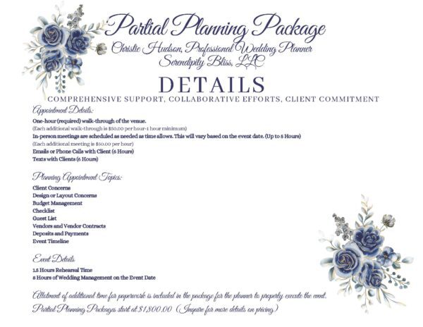 Planning Packages - Serendipity Bliss